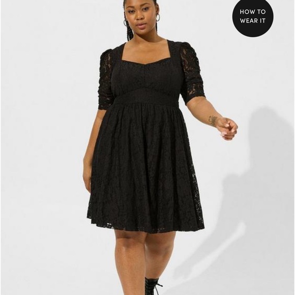 torrid | Dresses | Torrid Black Lace Dress Nwt | Poshmark